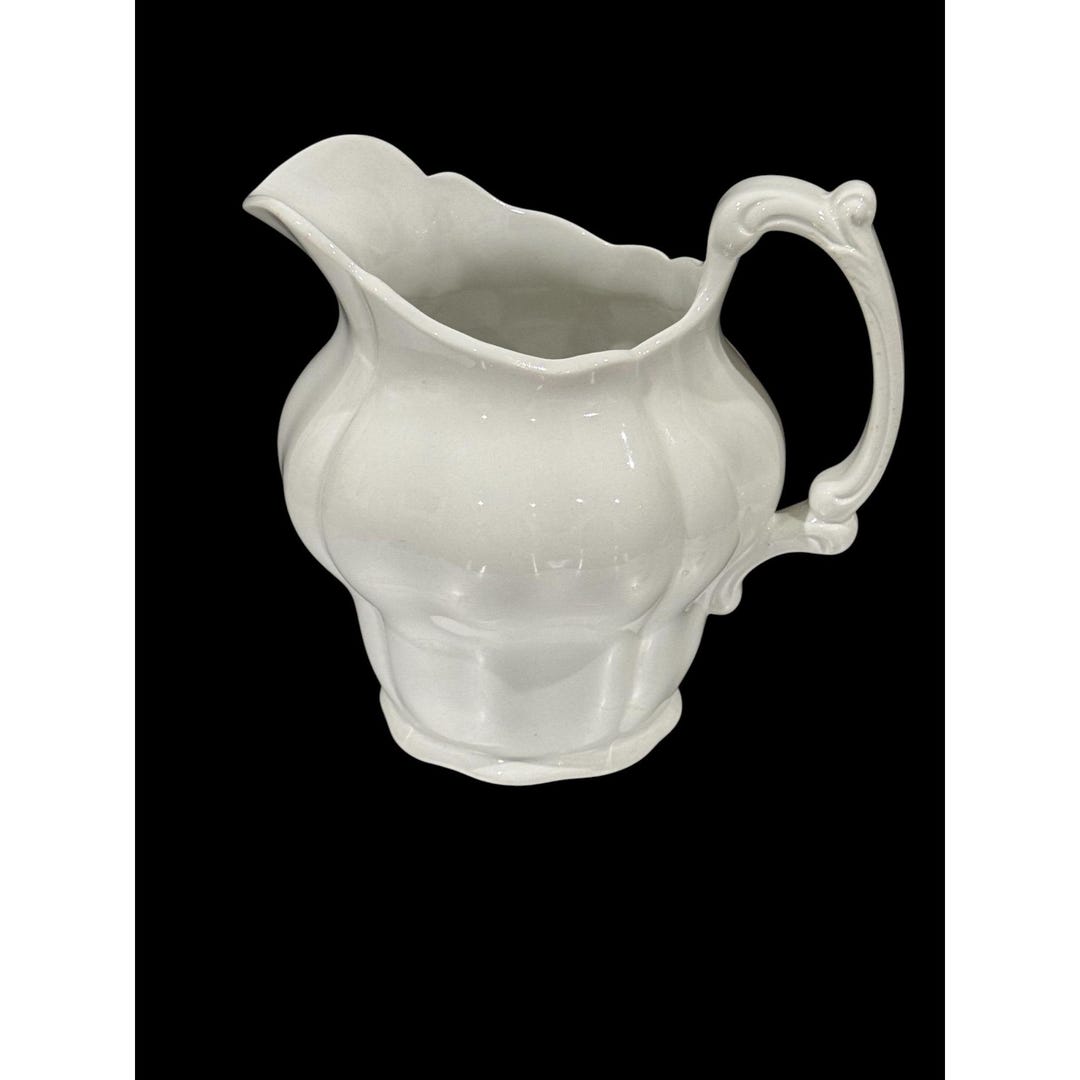 White English Ironstone Pitcher - Etsy