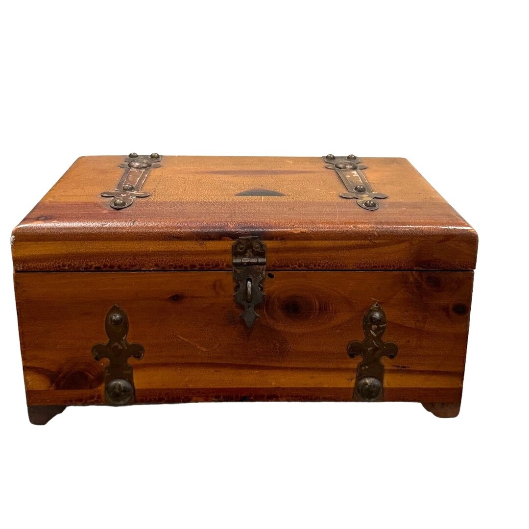 Vintage Handmade Wooden Box With Copper Hardware - Etsy