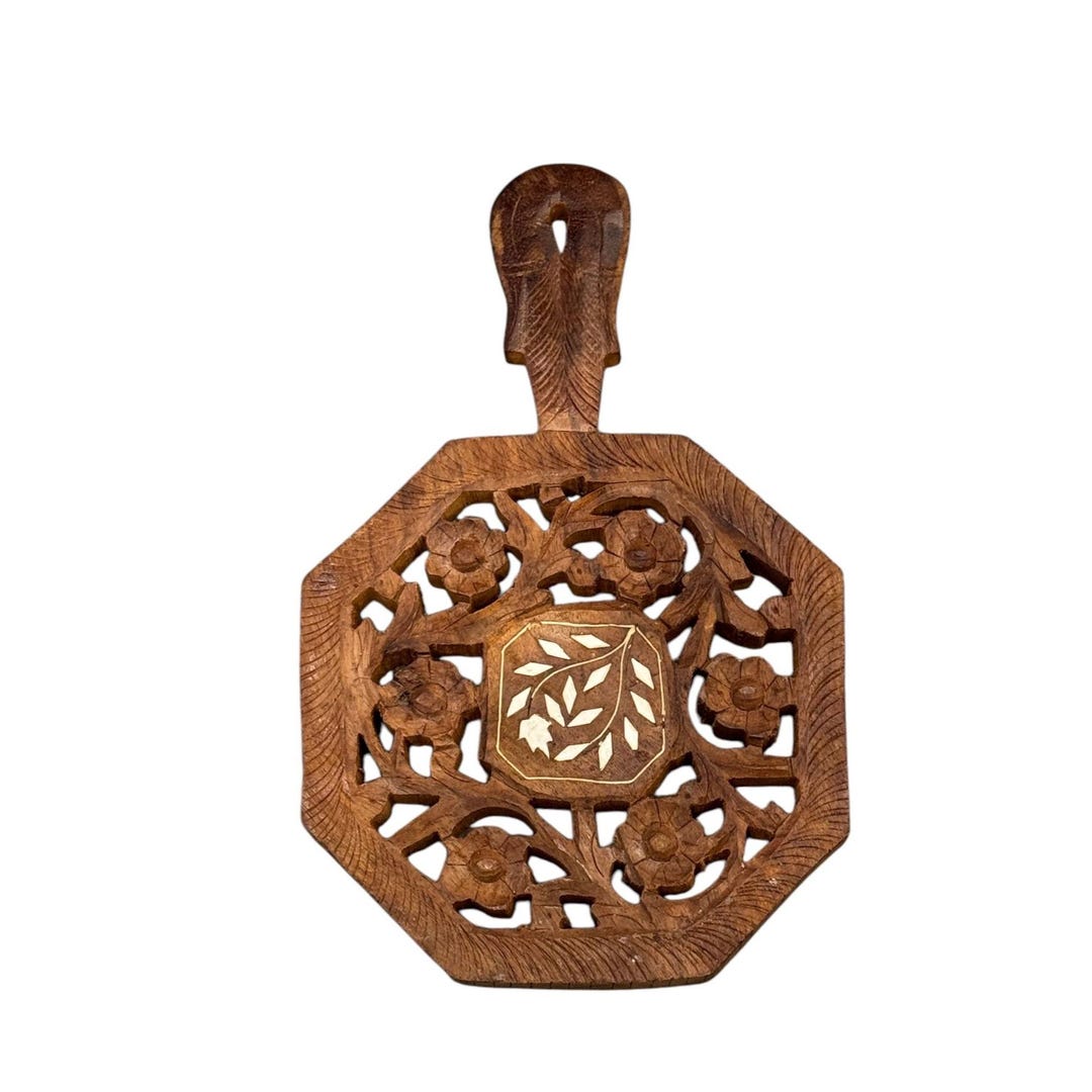 Carved Wooden Inlay Trivet India - Etsy