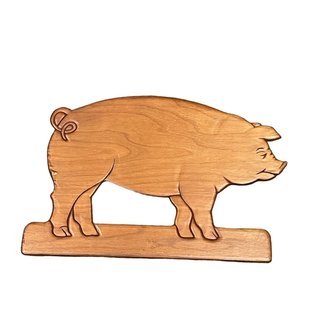 Wooden Pig Cut Out, Farmhouse Country Decor - Etsy