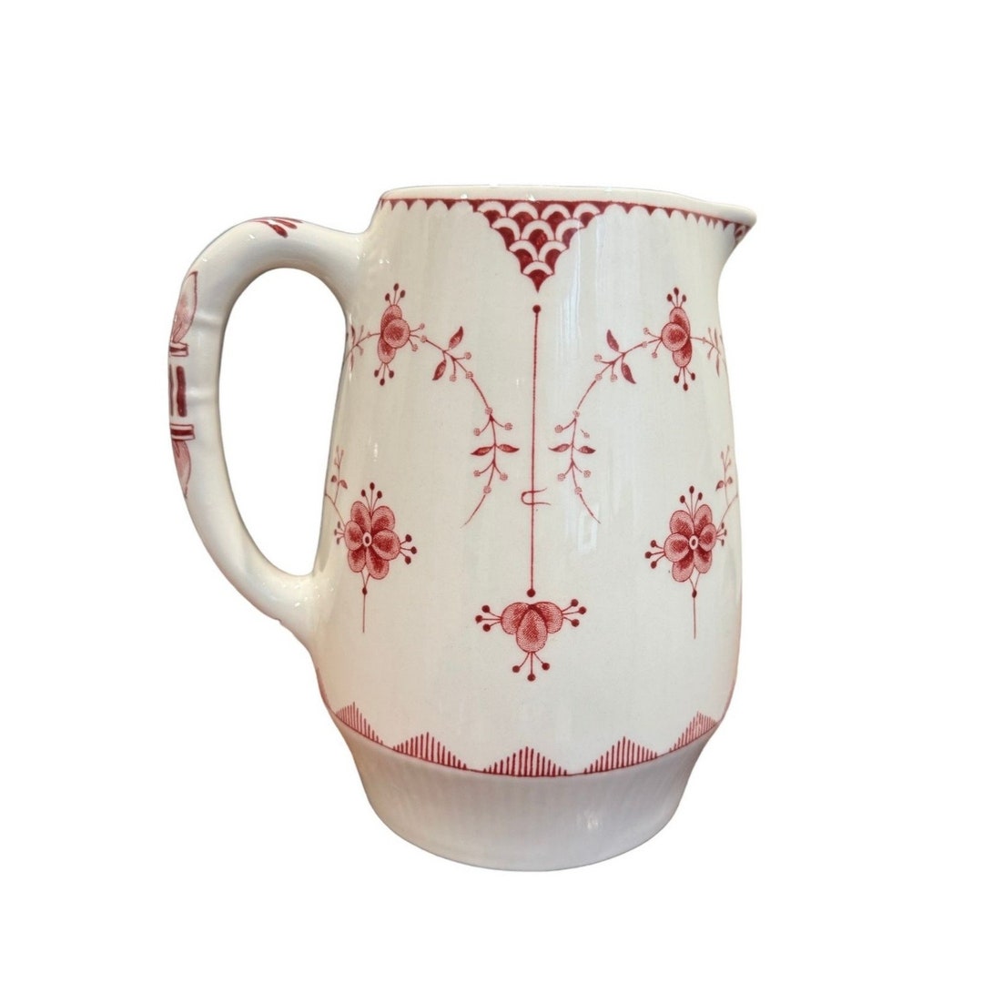 Franciscan Erica 6 Pitcher Red Pink English Ironstone - Etsy