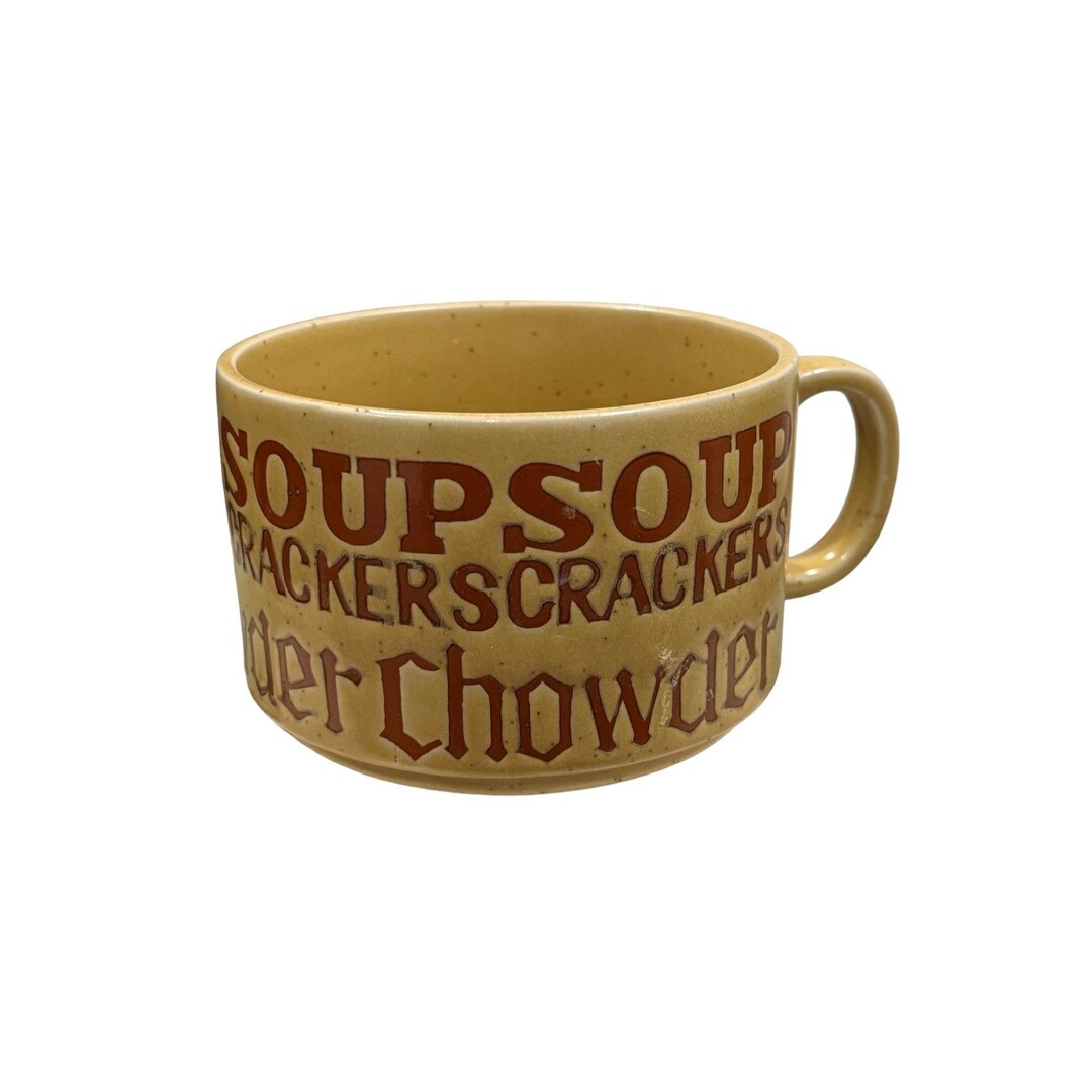 Vintage Stoneware Soup Chowder Mug Japan - Etsy