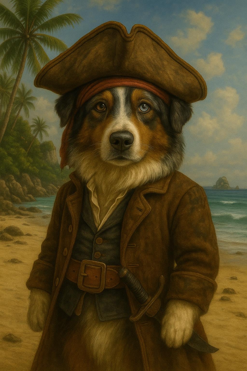 Pirate Pet Portrait - Funny Digital Dog or Cat Artwork - Personalized ...