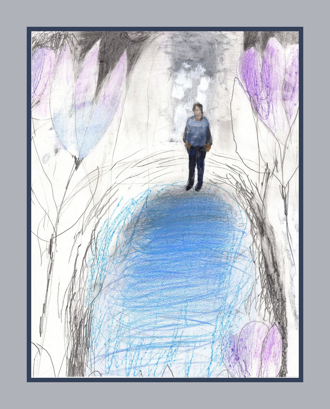 Insight Original Illustration Drawing Mixed Media - Etsy