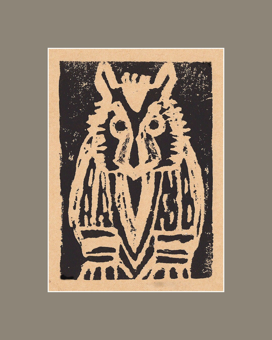 Original Illustration Bear Block Print - Etsy