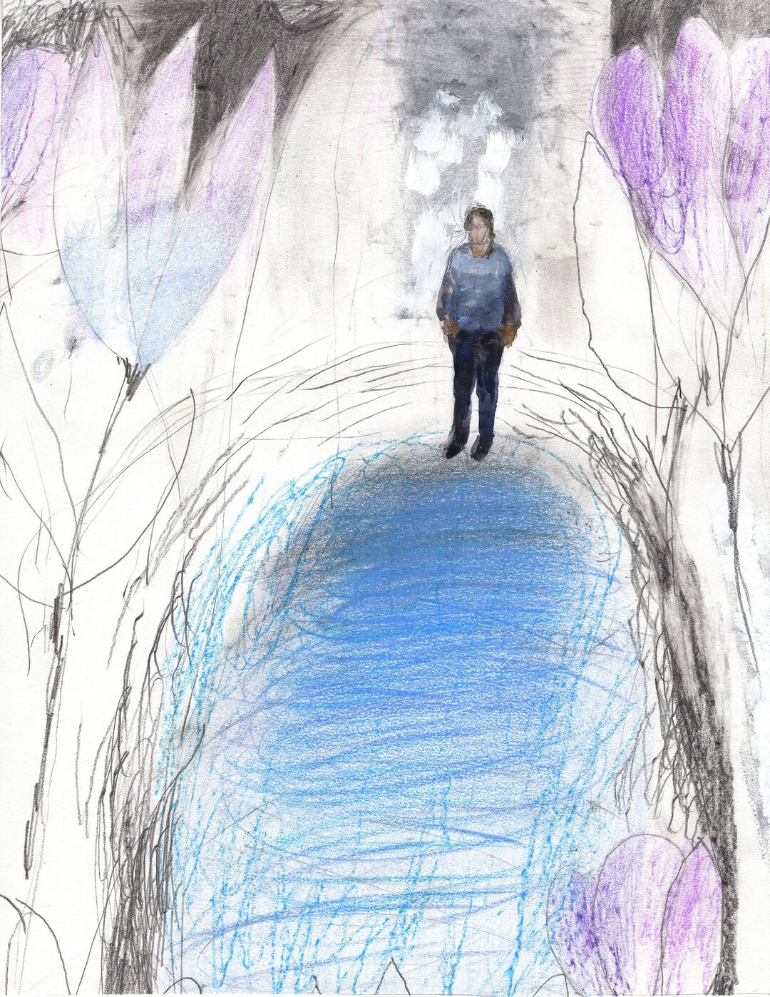 Insight Original Illustration Drawing Mixed Media - Etsy