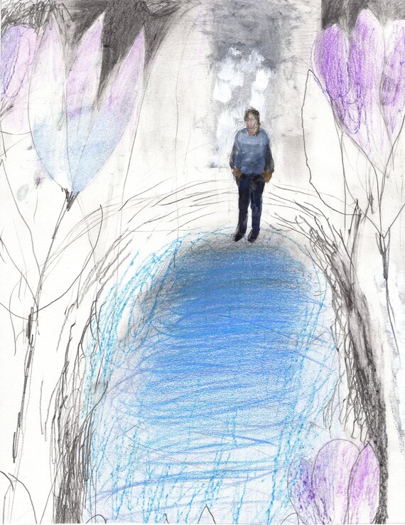 Insight Original Illustration Drawing Mixed Media - Etsy