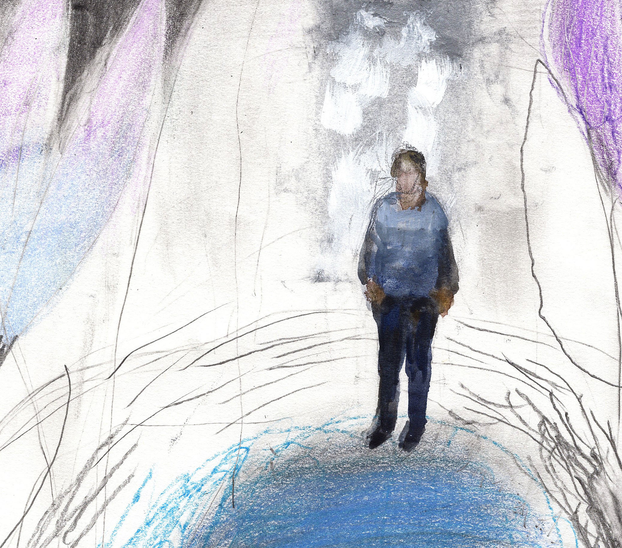 Insight Original Illustration Drawing Mixed Media - Etsy