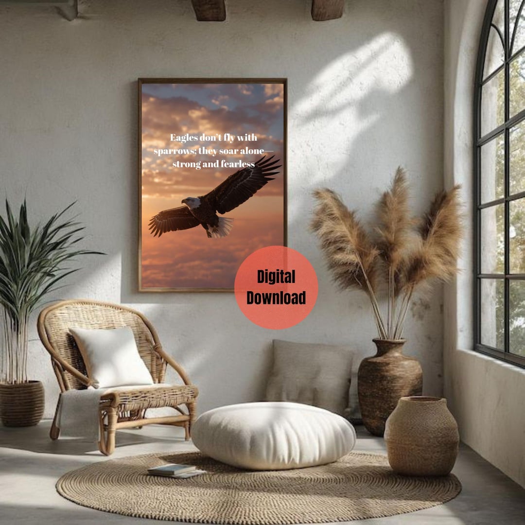 Eagle Quote – Bald Eagle Soaring Wall Art– Inspirational Wildlife ...