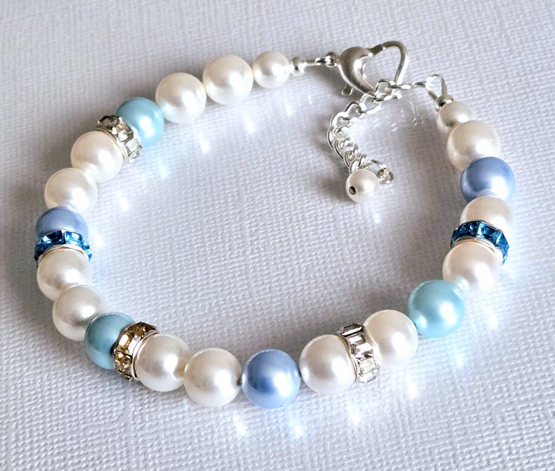 White With Blue Pearl