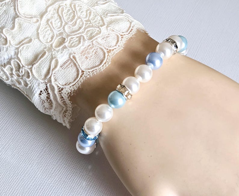 White With Blue Pearl