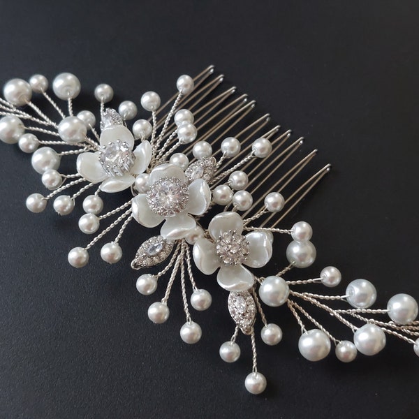 Pearl Hair Comb - Etsy