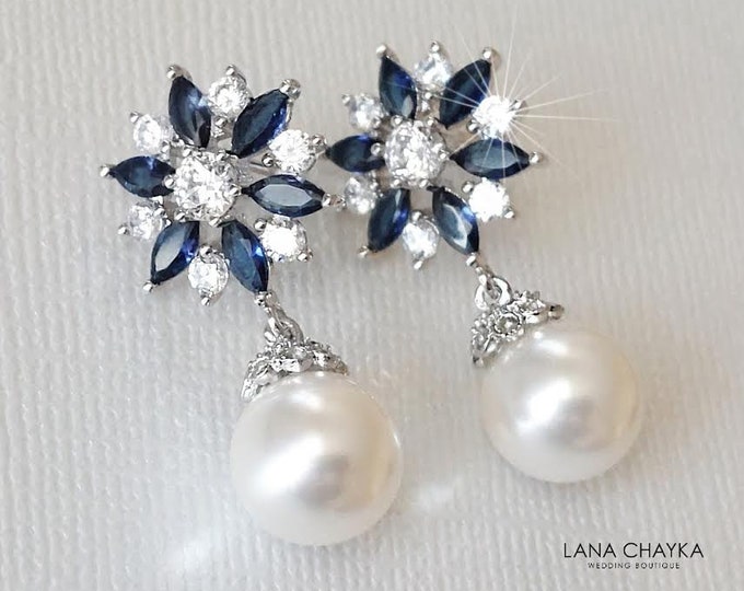 White With Blue Pearl