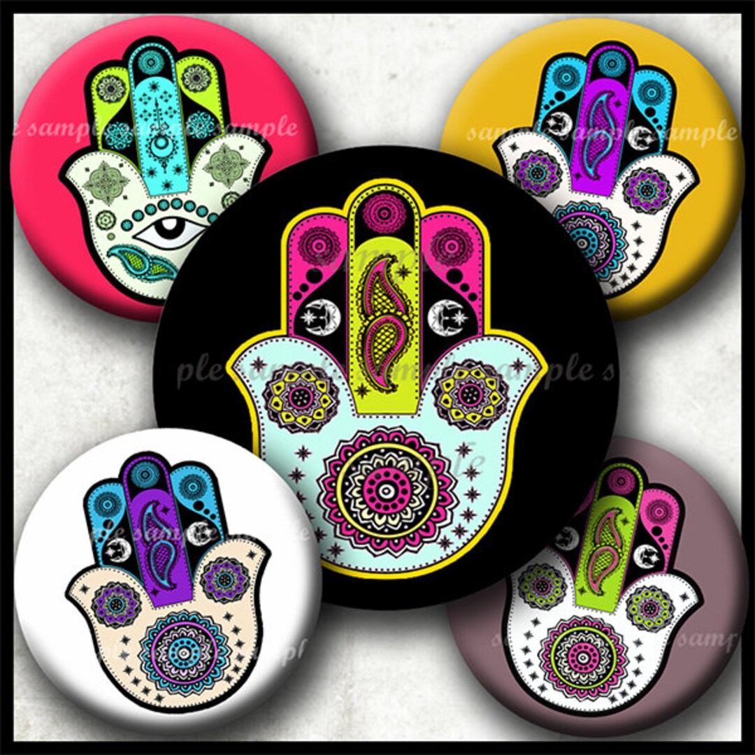 INSTANT DOWNLOAD Hamsa Hand (802) 4x6 Bottle Cap Images 1 Inch ...