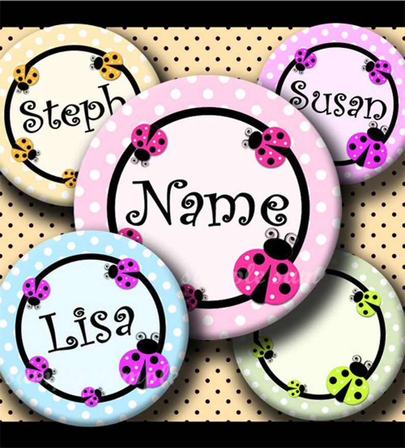 INSTANT DOWNLOAD Editable PDF Colorful Ladybug 393 4x6 - Etsy