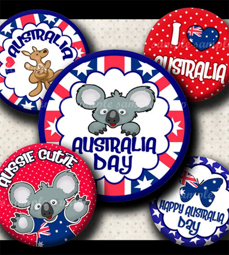 INSTANT DOWNLOAD Happy Australia Day 558 4x6 Bottle Cap | Etsy