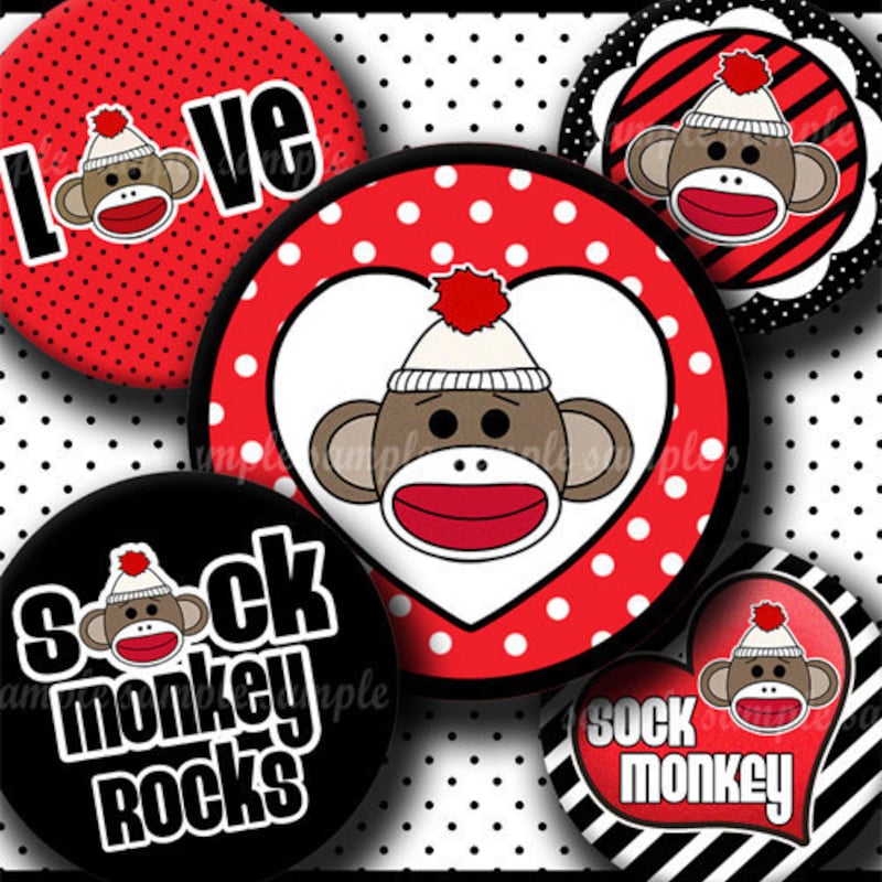 Sock Monkey Clip Art - Etsy