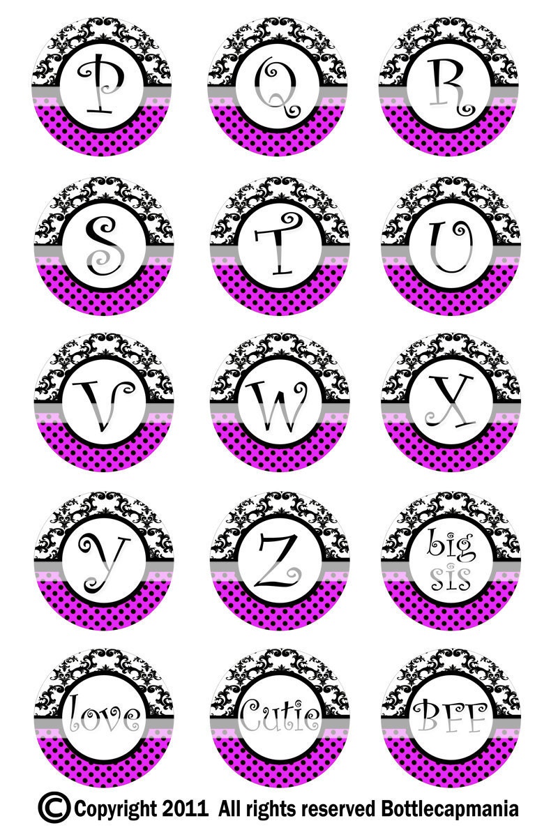 INSTANT DOWNLOAD Damask Purple Alphabet 143 4x6 Digital - Etsy