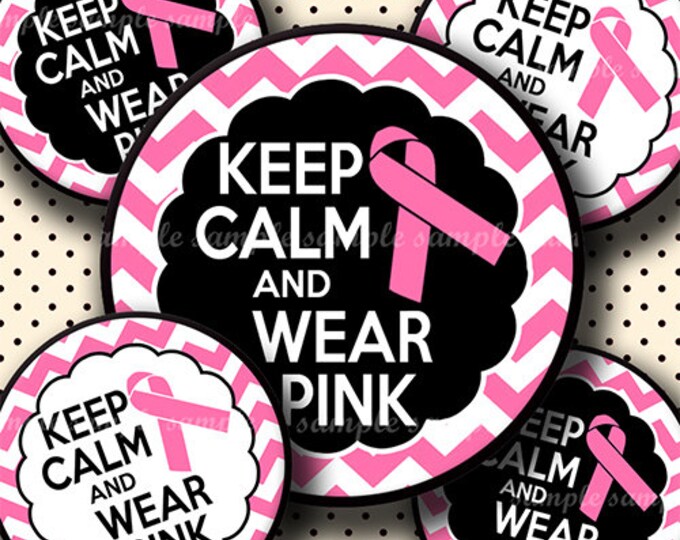 INSTANT DOWNLOAD Keep Calm and Wear Pink Chevron Breast Cancer (610 ...