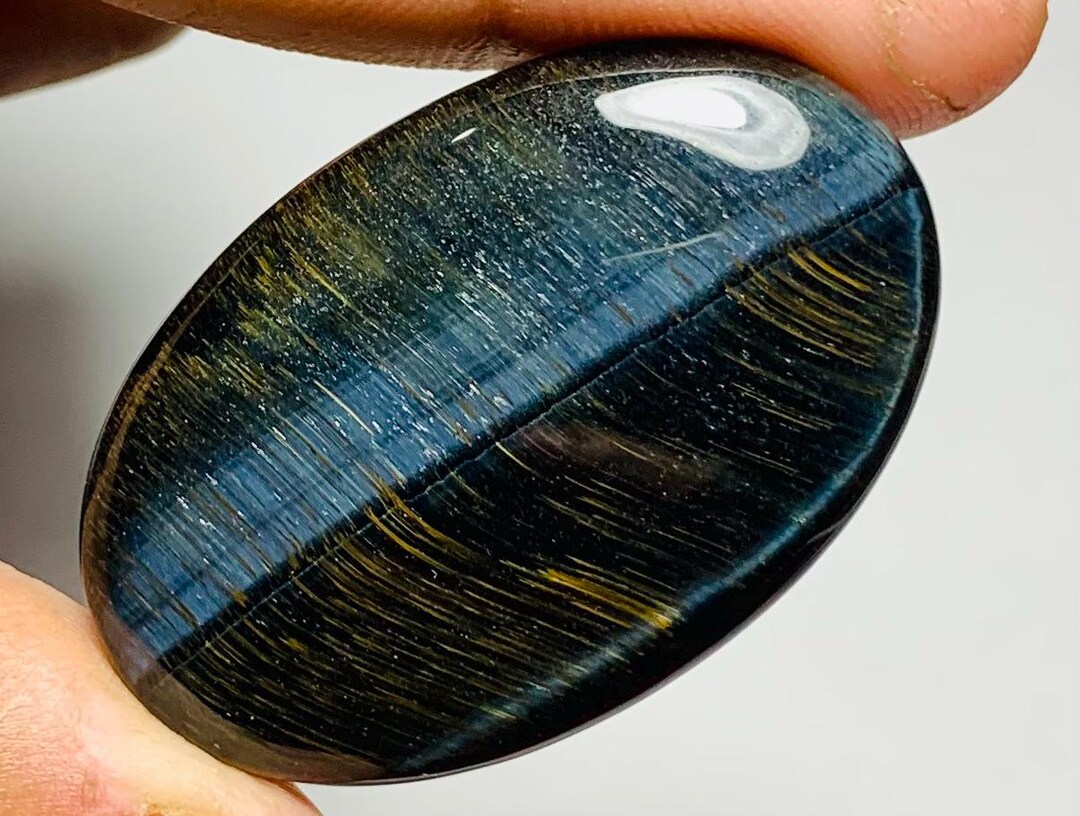 Natural Blue Tiger Eye Gemstone Oval Shape Blue Tiger Eye Stone Large ...