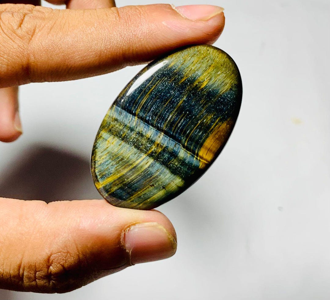 Natural Blue Tiger Eye Gemstone Oval Shape Blue Tiger Eye Stone Large ...