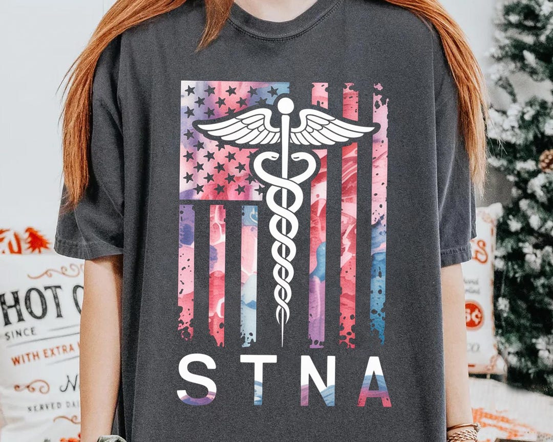 STNA T-shirt – American Flag Caduceus, Nursing Assistant Gift - Etsy
