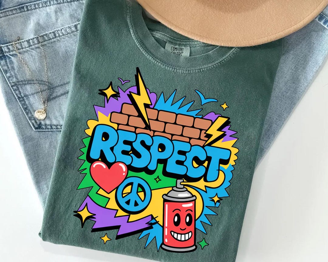 Respect Shirt – Peace Love Respect Shirt, Graffiti Style Shirt, Street ...