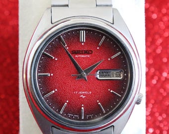 Rare Vintage Oris Red Dial Hand Winding FHF Movement ST-96 Swiss Mens ...