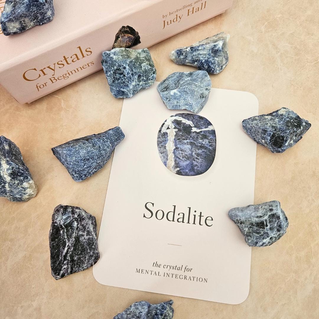 Raw Sodalite Crystal Natural Blue White Stone Rough Mineral Specimen ...