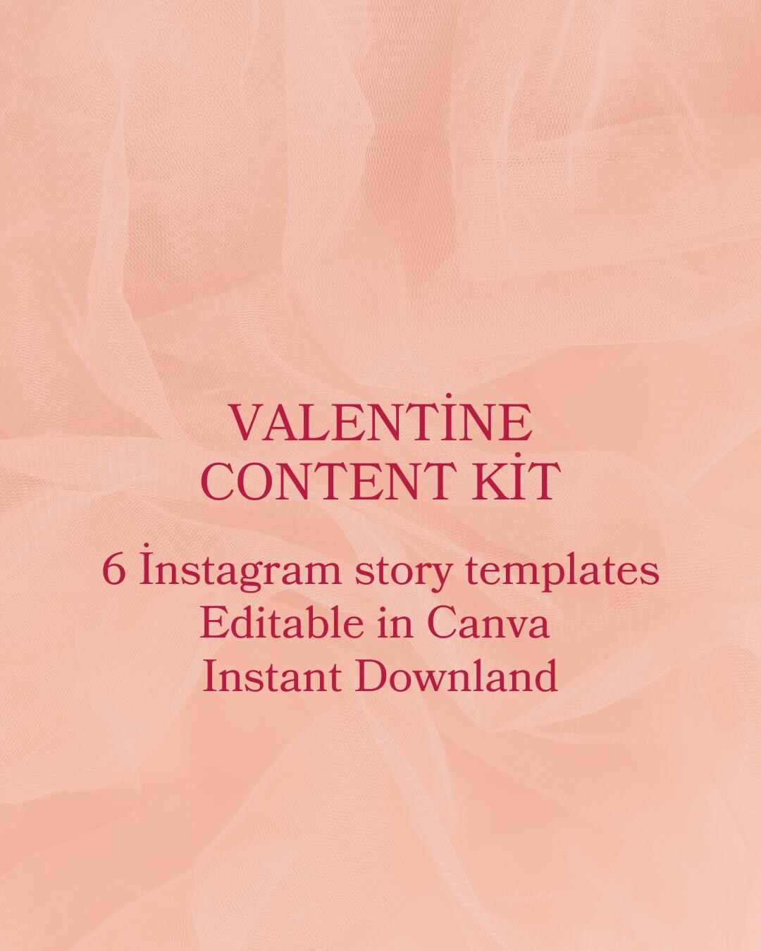 Valentine Content Kit I 6 Instagram Post I Canva - Etsy
