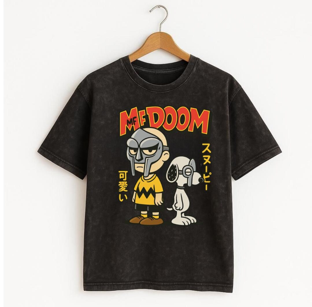 MF DOOM X Snoopy Parody T-shirt + FREE Stickers | Funny Hip Hop ...
