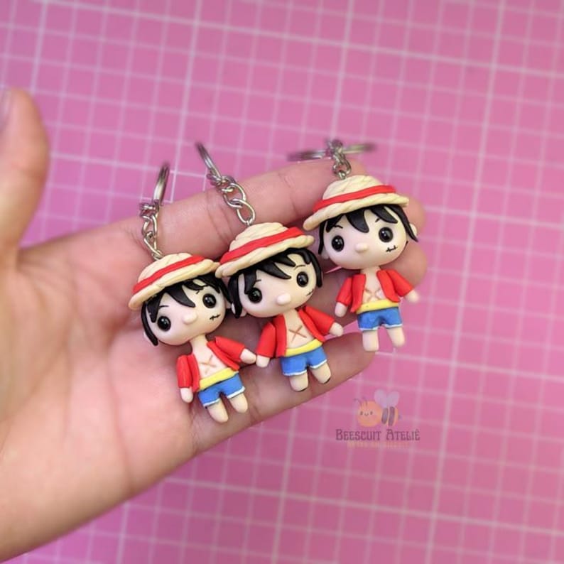 Luffy Cold Porcelain Pattern Tutorial, Luffy Keychain Pattern Video ...