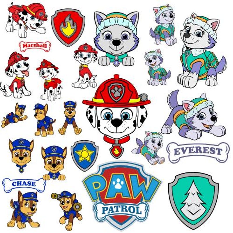 Paw Patrol Stickers - Etsy