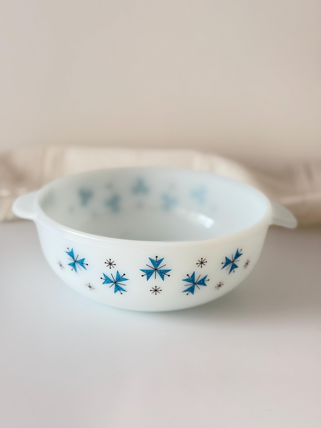 Vintage Phoenix Opalware Bowl Blue Zodiac Pattern: Oven-proof Glass ...
