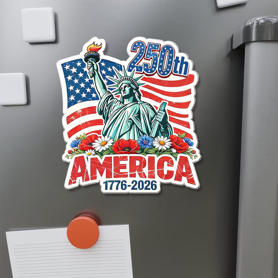 250 Years of Freedom USA Magnet 1776-2026, USA Patriotic Decal 1776 ...