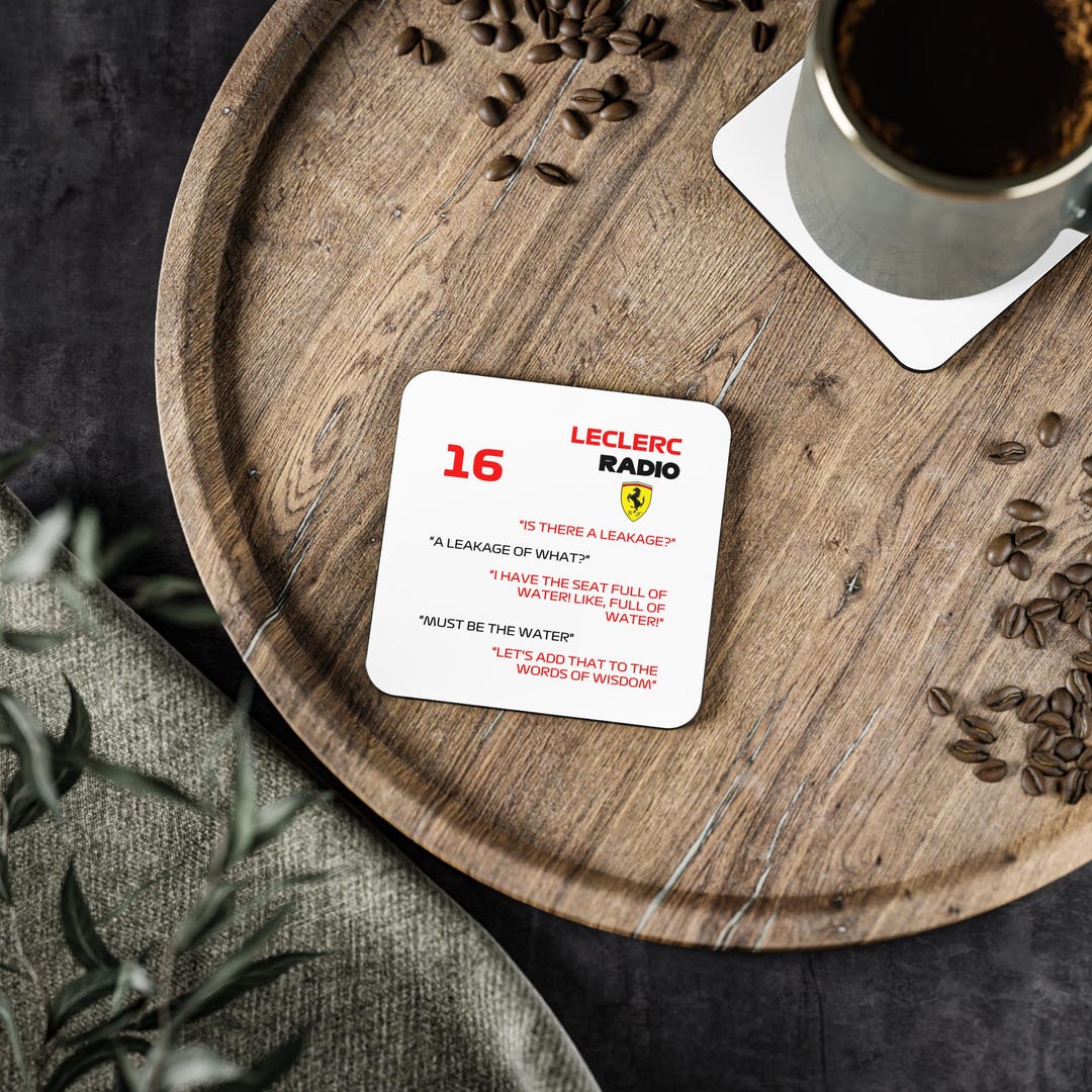 Charles Leclerc Radio Quote Coaster - Racing Fan Gift - Etsy