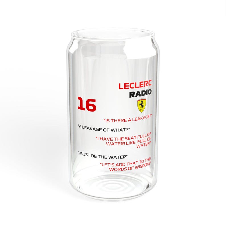 Charles Leclerc “must Be the Water” Sipper Glass, F1 Fan Gift - Etsy