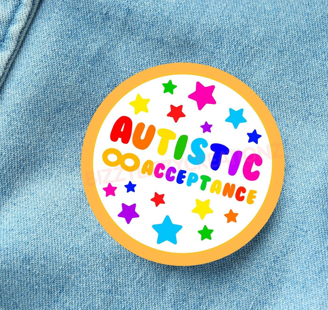 Autism Acceptance Button Badge (37mm Round Pin Badge) - Etsy