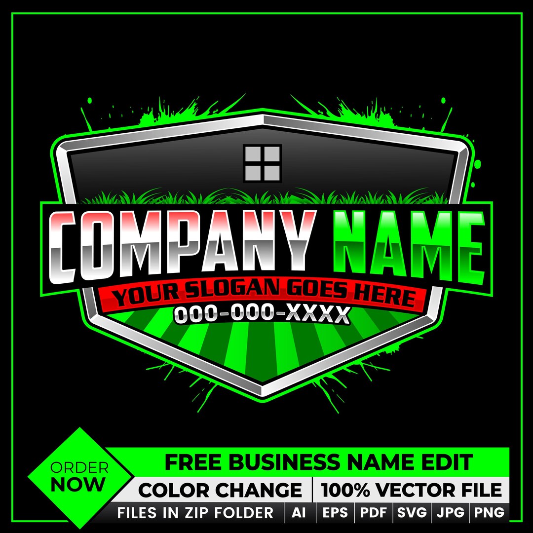 Premade Lawn Care Business Logo Design, Home Landscaping Logo, Lawn ...