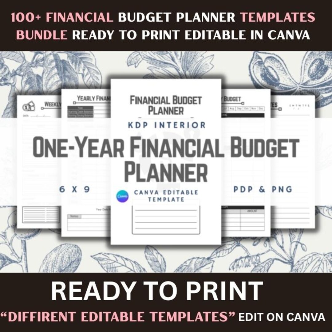 Canva Budget Planner Template: Monthly Expense Tracker (printable ...