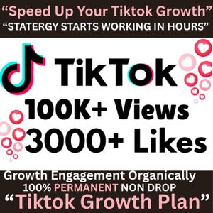TikTok Follower Growth Support –100k views + likes Profile Boost Social Growth Package Grow Your ...