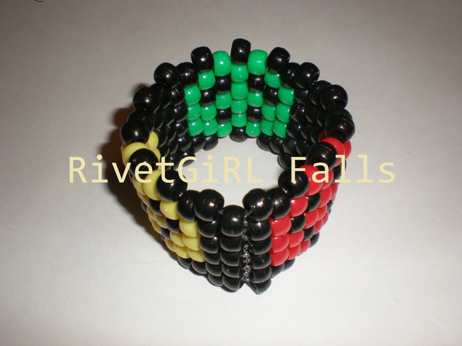 Rasta Peace Sign Bracelet Kandi | Etsy