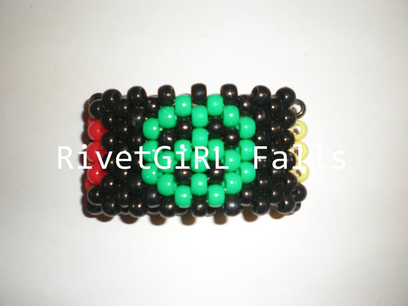 Rasta Peace Sign Bracelet Kandi - Etsy