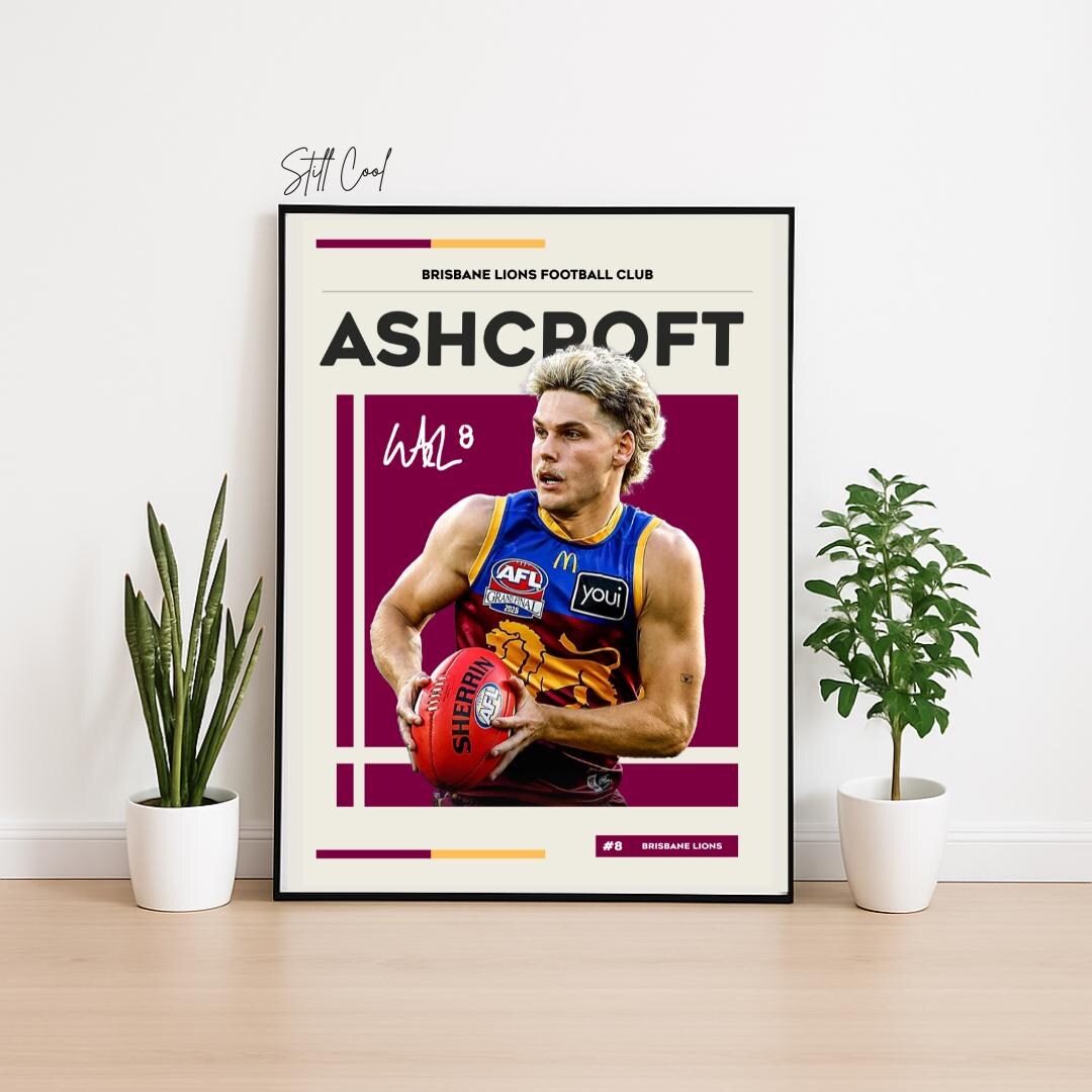 Brisbane Lions 2025 AFL Grand Final Poster – Will Ashcroft Norm Smith ...