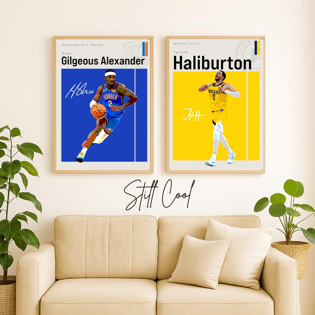 Shai Gilgeous-alexander Poster – OKC Thunder NBA Wall Art | Basketball ...