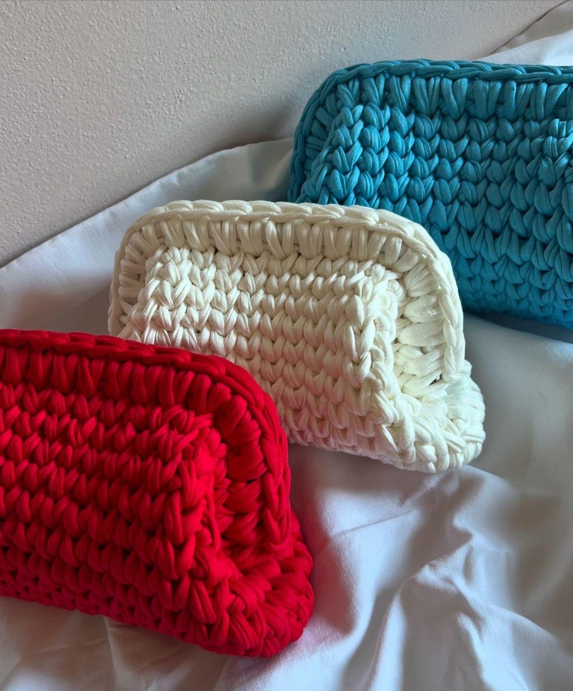 Crochet Makeup Bag/handmade/crochet Cloutch Toiletry/ Handmade Cosmetic ...