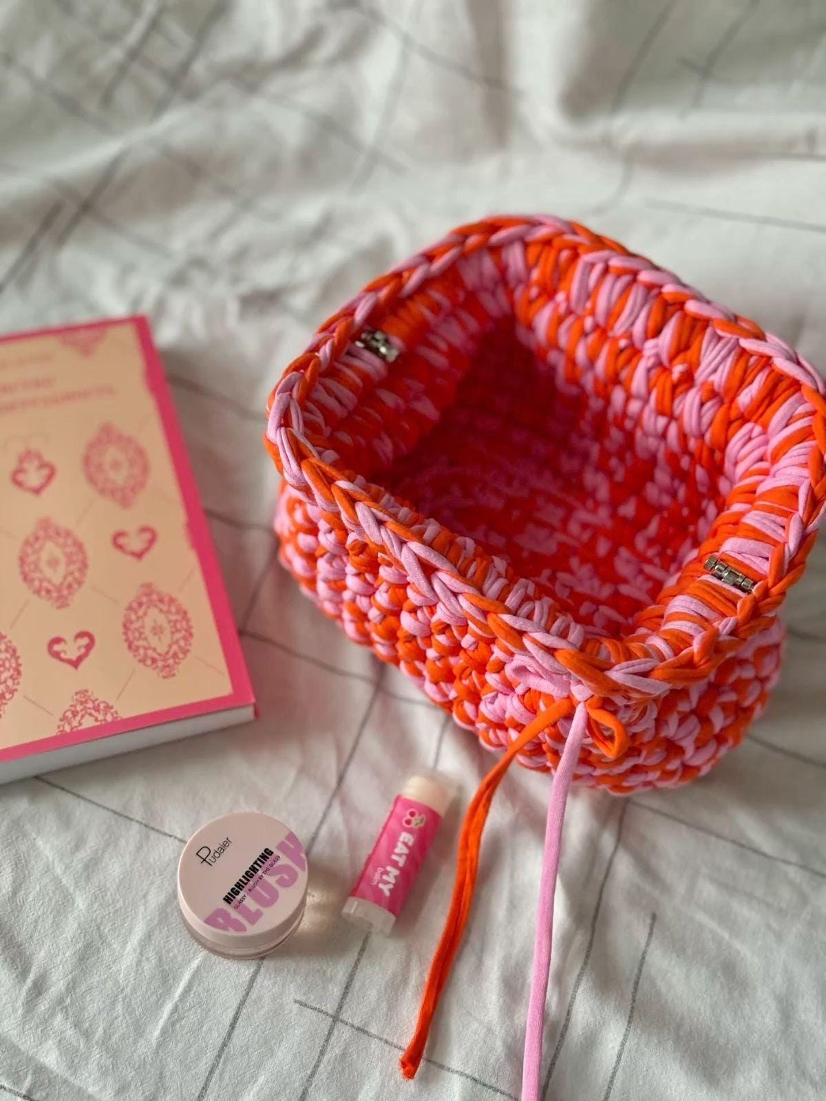 Crochet Makeup Bag/handmade/crochet Cloutch Toiletry/ Handmade Cosmetic ...
