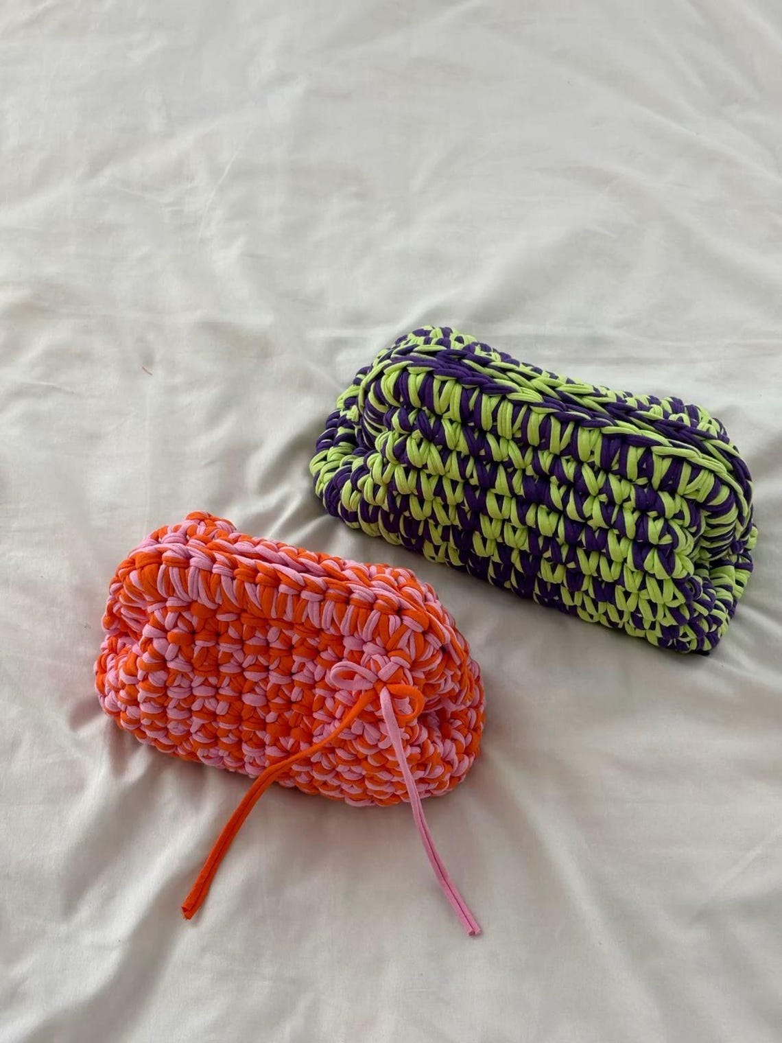 Crochet Makeup Bag/handmade/crochet Cloutch Toiletry/ Handmade Cosmetic ...