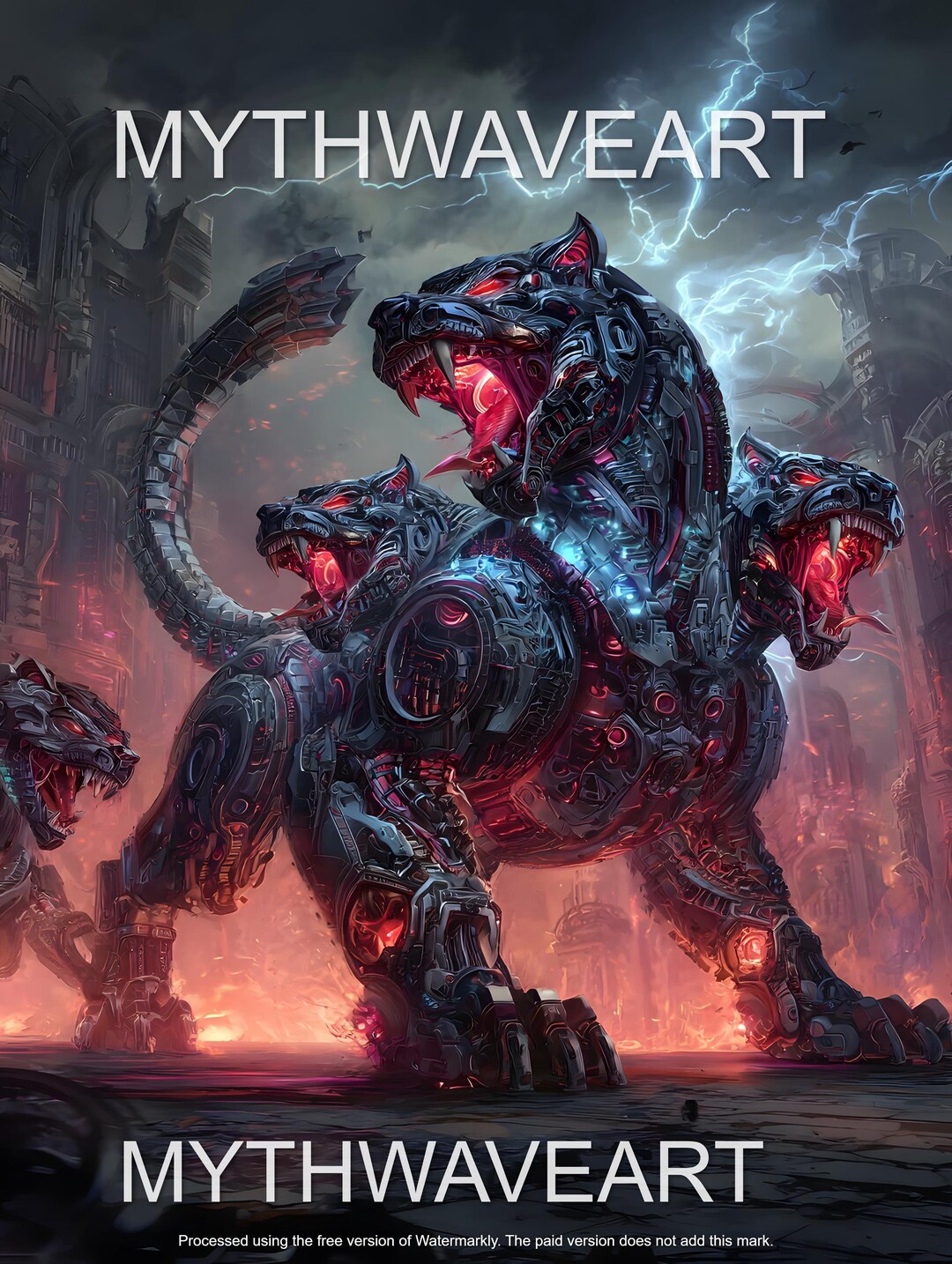 Mecha Cerberus Rising – Cybernetic Three-headed Hound | Greek Myth ...