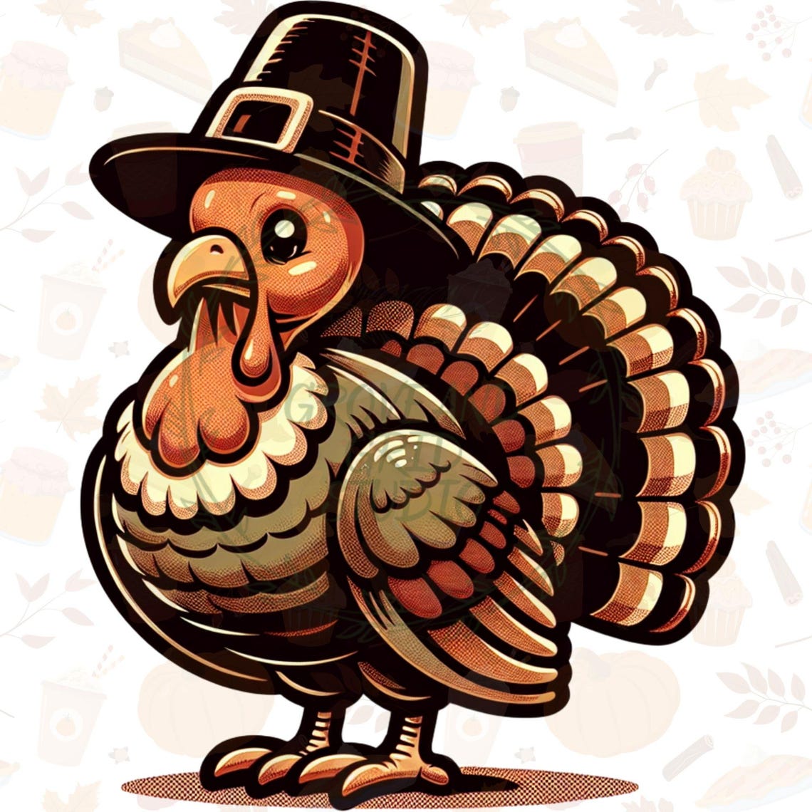 Retro Thanksgiving Clipart Set: Vintage Autumn Graphics for DIY ...